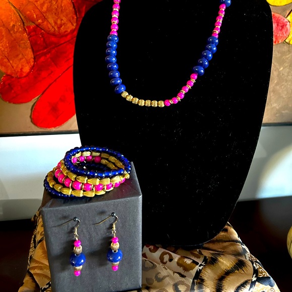 Jewelry | Uniquely Handmade Set Necklace Earrings Bracelet | Poshmark